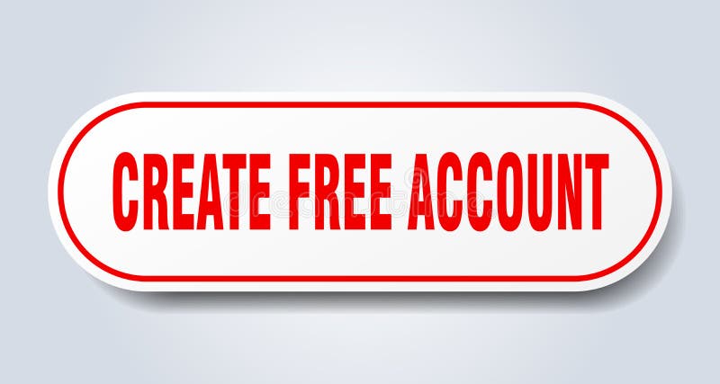 Create Free Account Sticker. Stock Vector - Illustration of price ...
