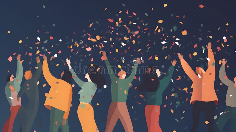 Create a Fun and Playful Scene of People Throwing Colorfu Two ...