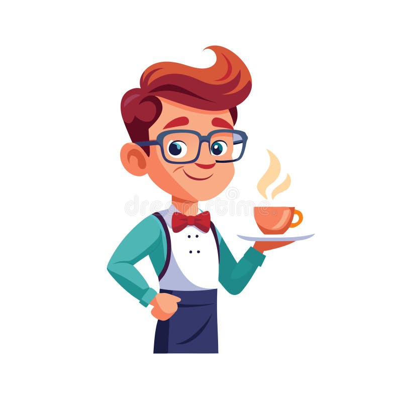 Create a Fun Stylish Barista Character Stock Vector - Illustration of ...