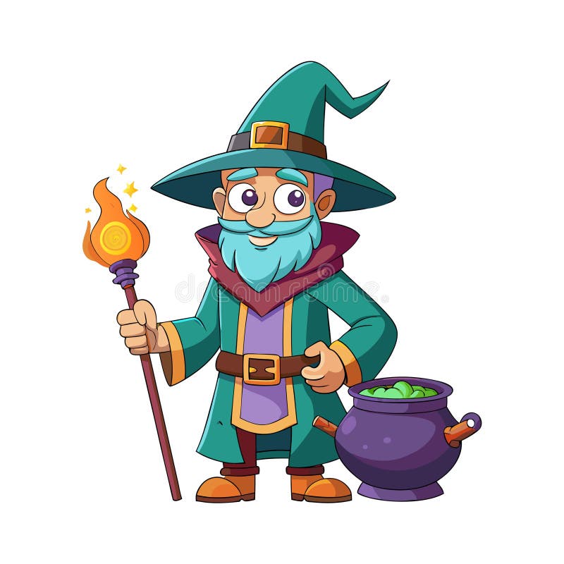 Create a Fun Whimsical Potion Brewer Stock Vector - Illustration of ...