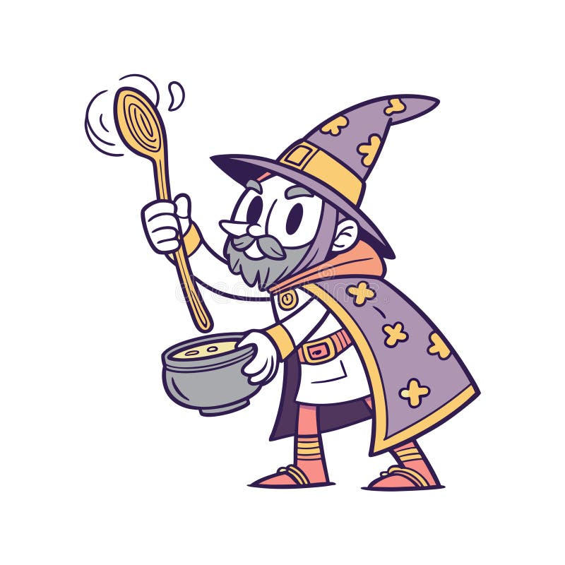 Create a Fun Whimsical Potion Brewer Stock Vector - Illustration of ...