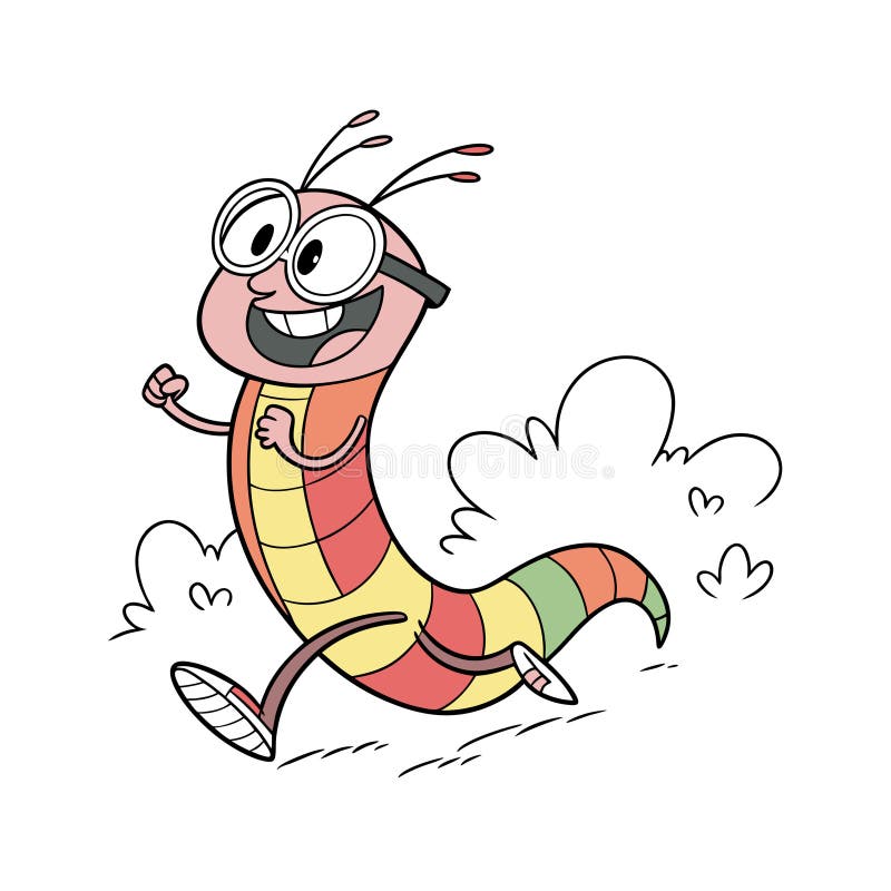 Create Fun Wiggles the Whimsical Worm Stock Vector - Illustration of ...