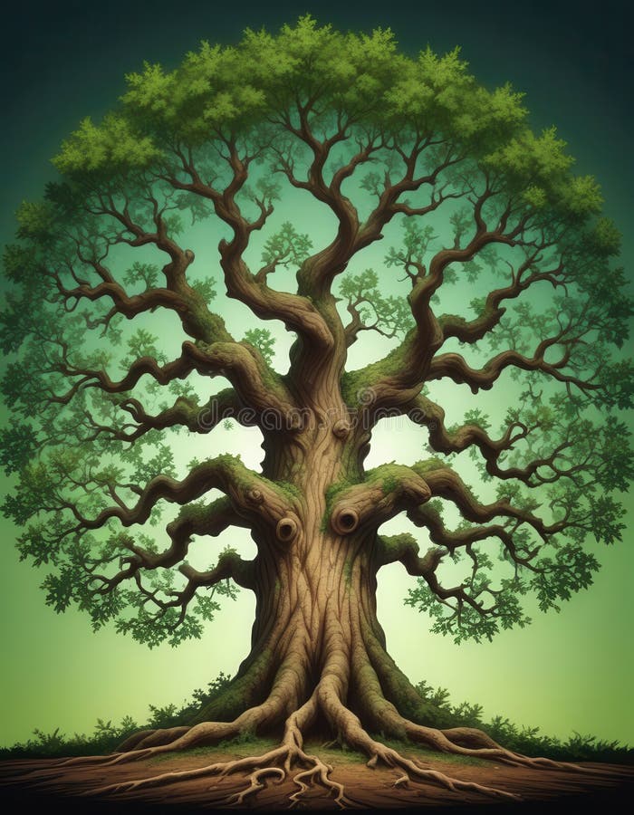 Create Graphic Elements Big Trees for Backgrounds Family Tree Stock ...