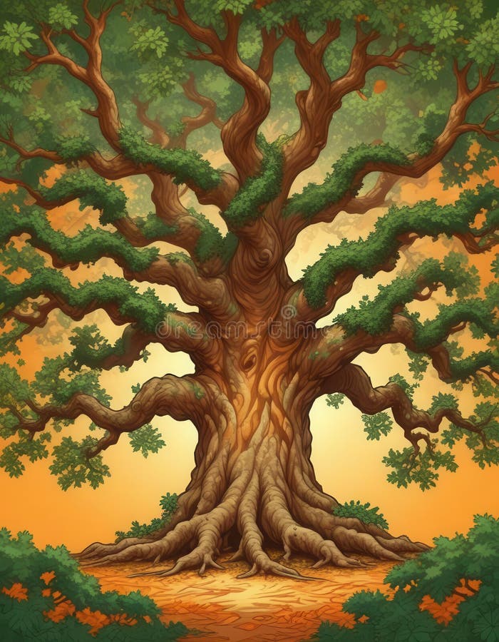 Create Graphic Elements Big Trees for Backgrounds Family Tree Stock ...