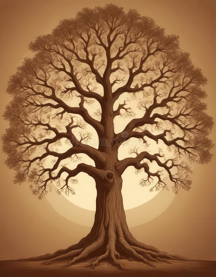 Create Graphic Elements Big Trees for Backgrounds Family Tree Stock ...