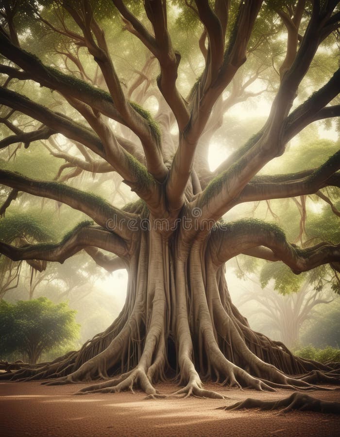 Create Graphic Elements Big Trees for Backgrounds Family Tree Stock ...