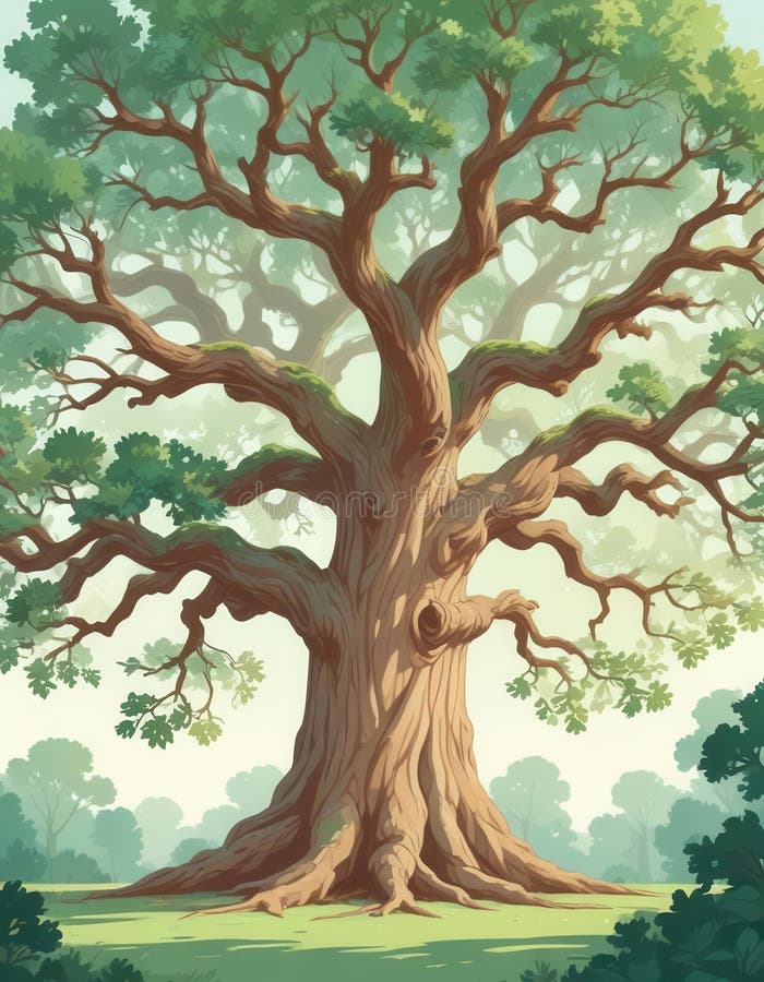 Create Graphic Elements Big Trees for Backgrounds Family Tree Stock ...