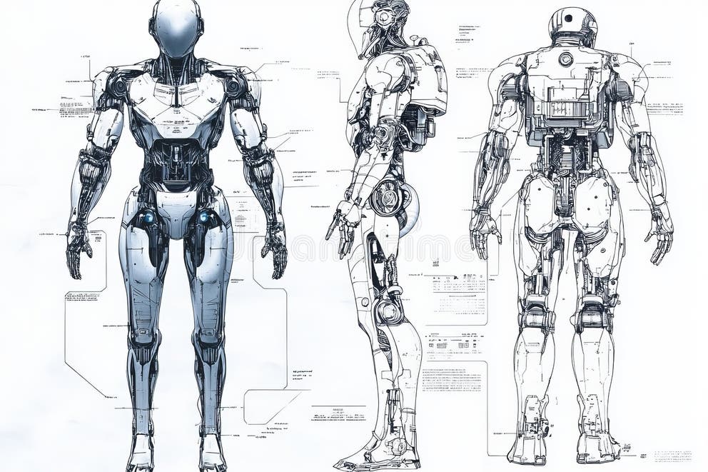 Advanced Humanoid Robot Blueprint Designed for Multi-purpose Tasks ...
