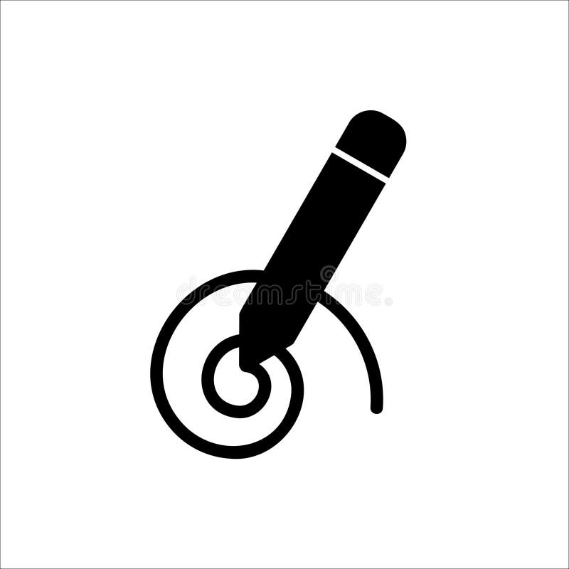 Create Icon with Pencil or Pen To Draw Spiral Line Designs Stock Vector - Illustration of paper ...