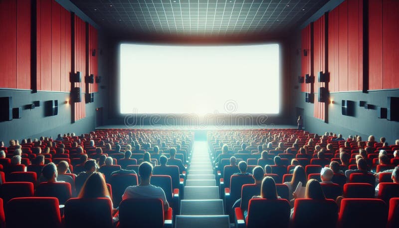 Cinema Blank White Wide Screen Stock Illustration - Illustration of ...