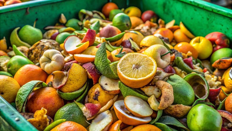 Close-up Sorting of Organic Waste Recycling Stock Illustration ...