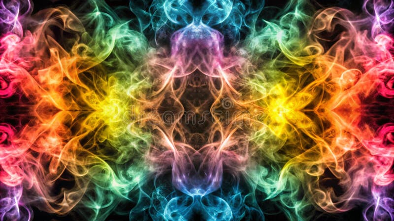 Colorful Smoke Patterns Blending and Intertwining Background Stock ...
