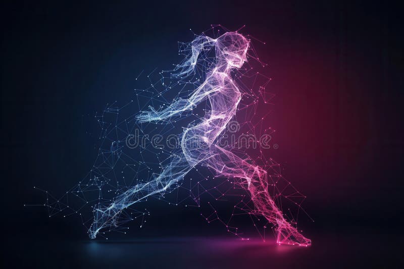 Create an Image of a Futuristic Dancer in a Dynamic Pose, Showcasing ...