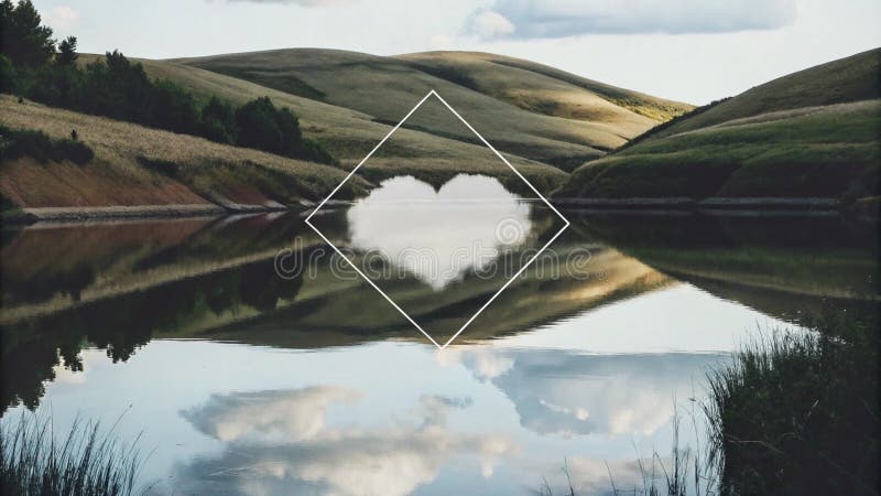 Heart Cloud River stock illustration. Illustration of forest - 347066453