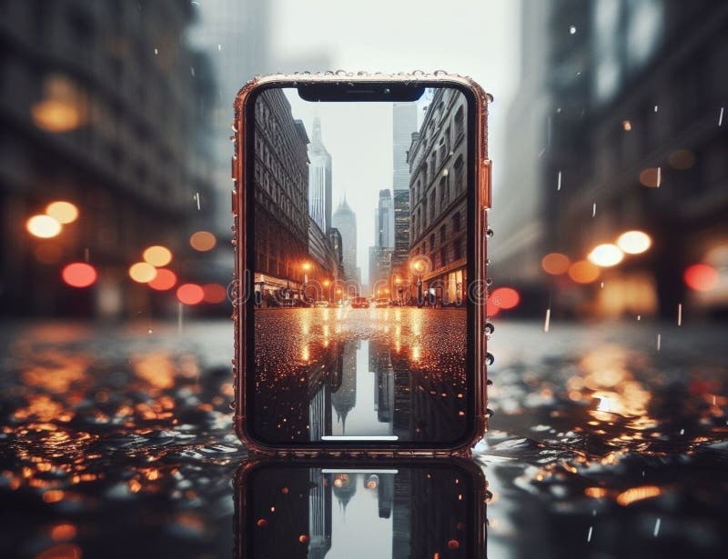 Iphone Water drop stock illustration. Illustration of isolated - 322722960