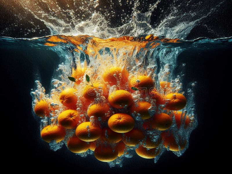 Orange Soak in water stock illustration. Illustration of healthy ...