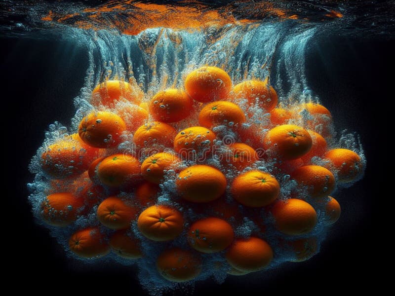 Orange Soak in water stock illustration. Illustration of vitamin ...