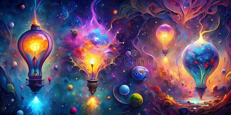 Create an Imaginative Scene Showcasing a Burst of Creativity Stock ...