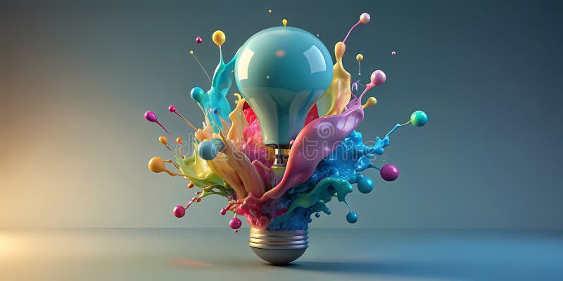 Create an Imaginative Scene Showcasing a Burst of Creativity Stock ...
