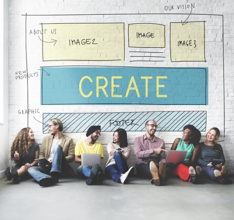 Create Innovation Imagination Development Ideas Concept Stock Photo ...