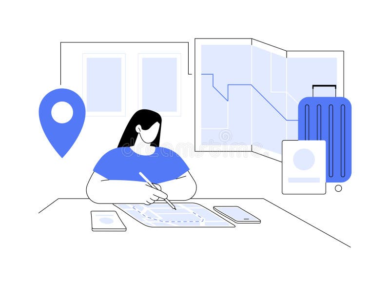 Create Itinerary Isolated Cartoon Vector Illustrations. Stock Vector ...