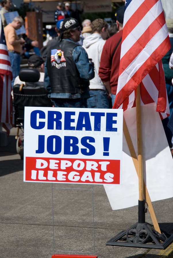 Create Jobs Sign at Tea Party. Editorial Stock Photo - Image of create ...