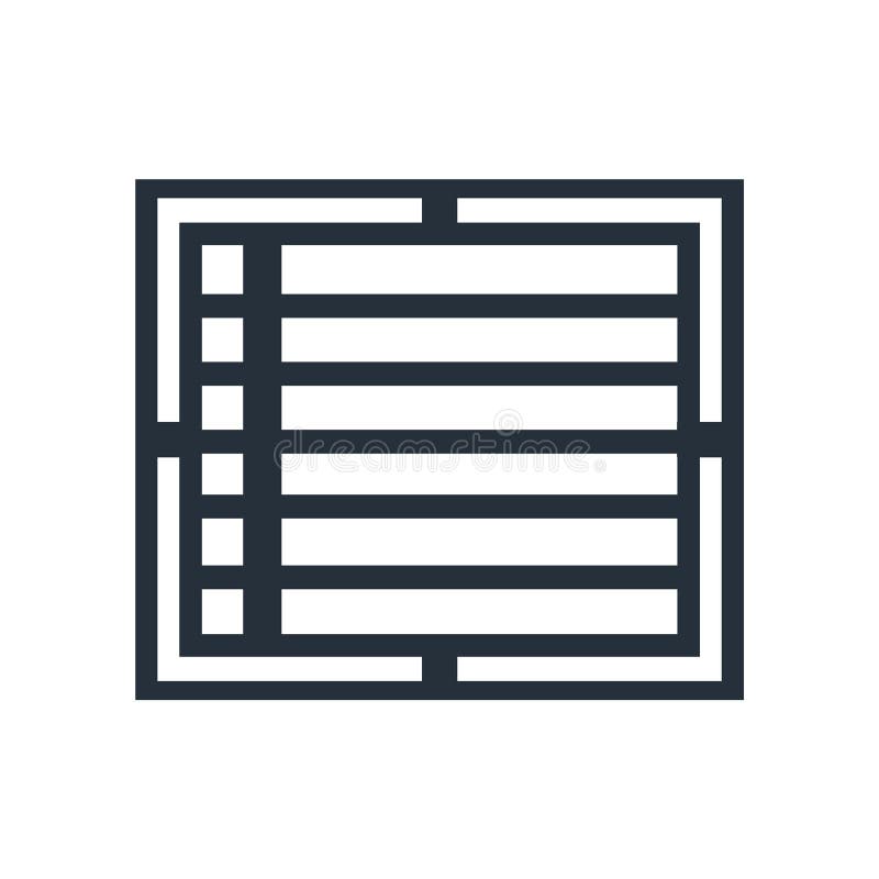 Create List Button Icon Vector Sign and Symbol Isolated on White ...