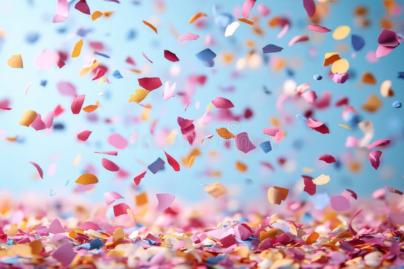 Create a Lively Birthday Celebration Background Featuring Confetti ...