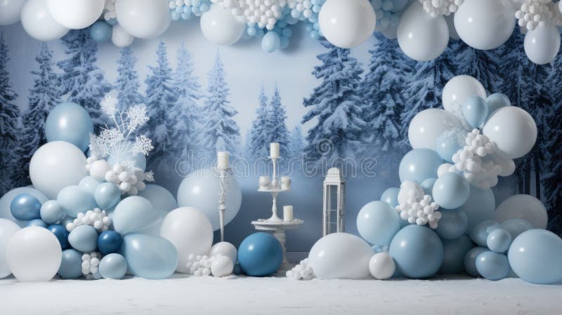 Create a Magical Winter Scene with this Beautiful Blue and White ...