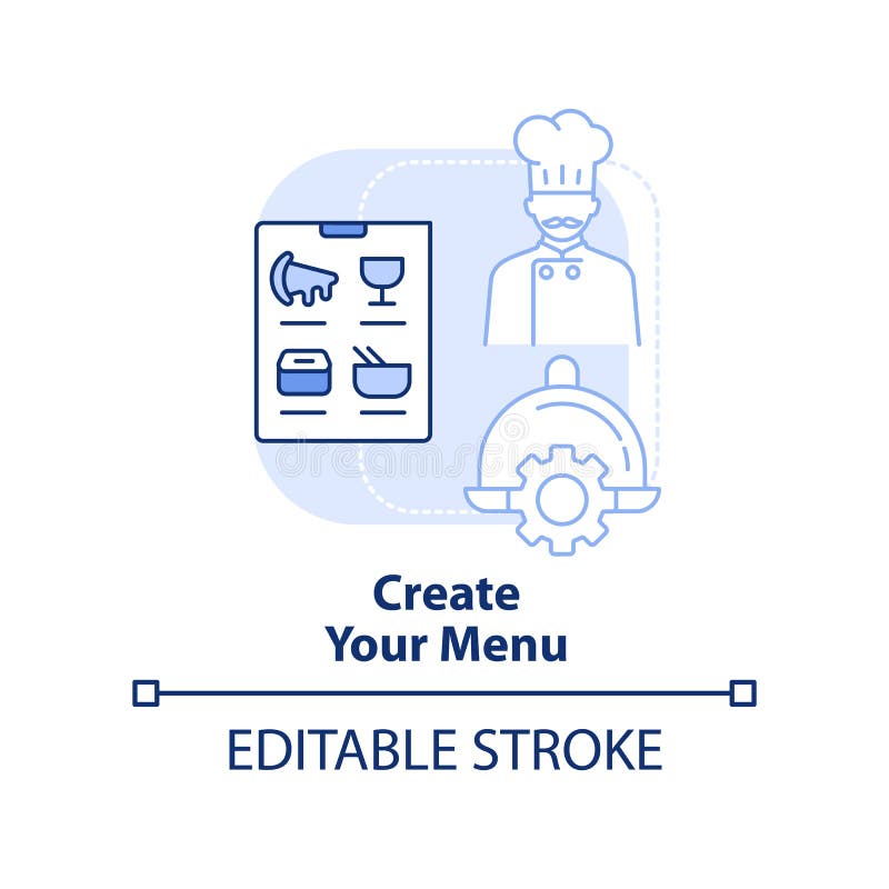 Create Menu Light Blue Concept Icon Stock Vector - Illustration of ...