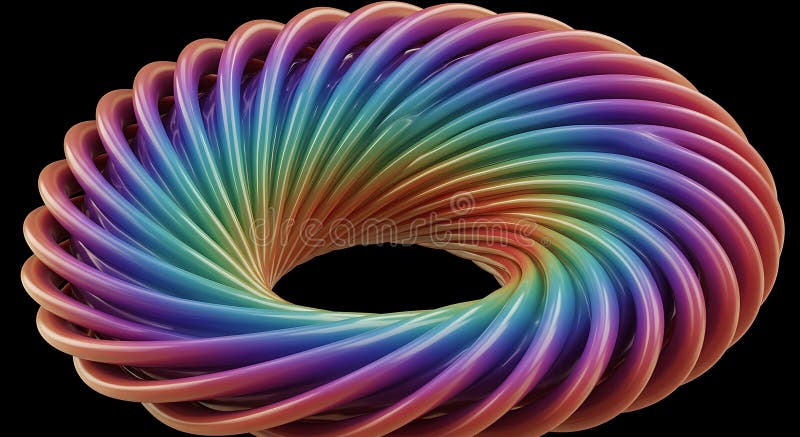 Create Mesmerizing 3d Spiral Design with Rainbow Colors in Smooth ...