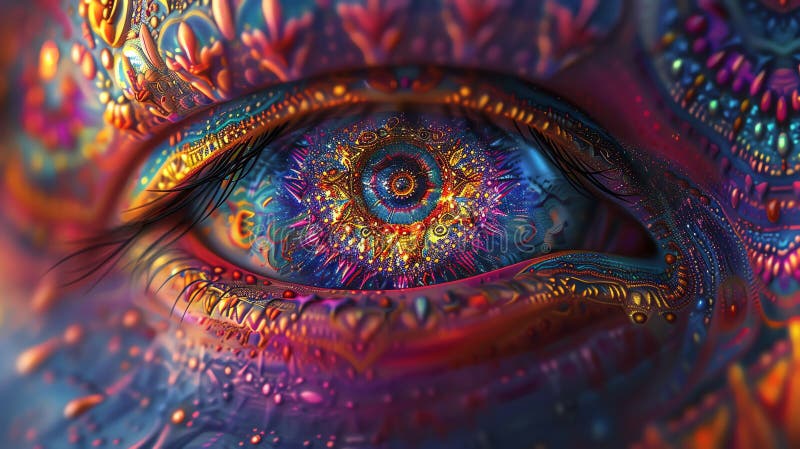 Create a Mesmerizing DMT-inspired Digital Piece with Intricate Details ...
