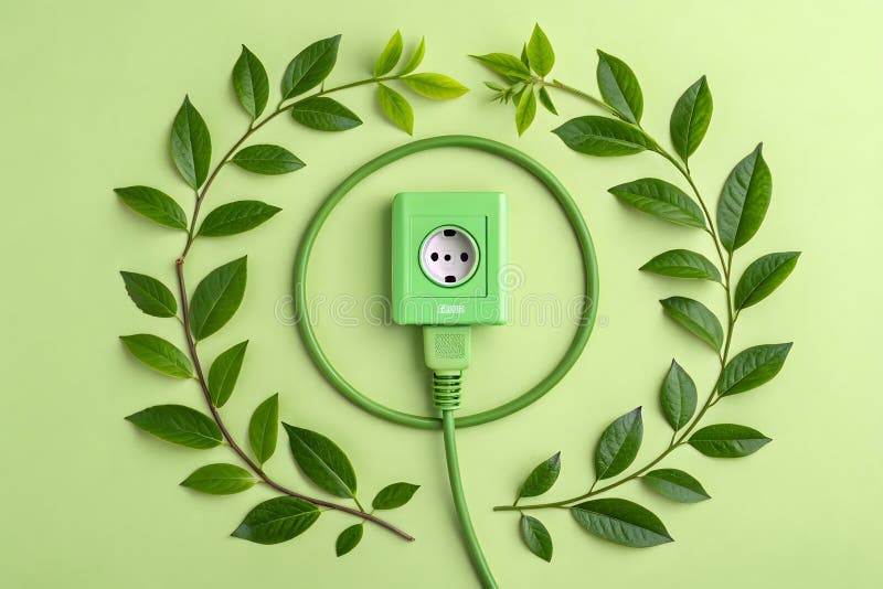 Create a Minimalist and Eco-friendly Composition Featuring a Green ...