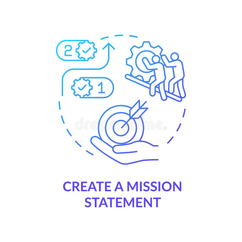 Create Mission Statement Blue Gradient Concept Icon Stock Vector ...