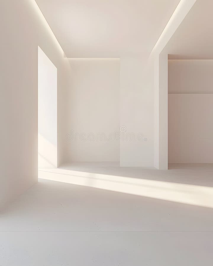 Create a Modern Minimalist Interior with Natural Light in an Empty Room ...