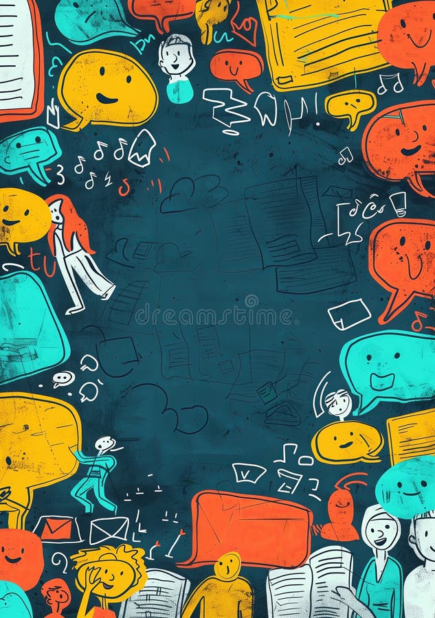 Create a Modern Simple Doodle Scribble Naive Style Poster Background ...