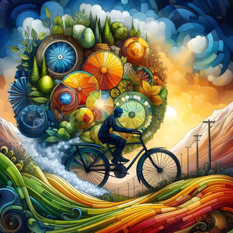 Create a Multi Color Glass Reno Ride on a Cycle. Stock Illustration ... Create a Multi Color Glass Reno Ride on a Cycle. Stock Illustration ...