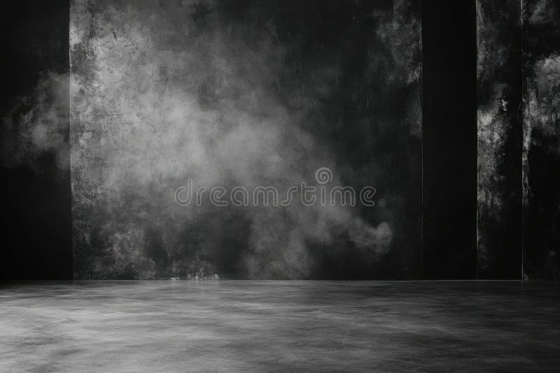 Create a Mystical Atmosphere with Fog in Dark Gray Room, Concept Theme ...