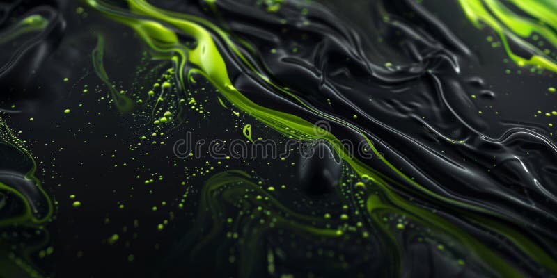Create Neon Green and Black Fluid Art with Modern Dynamic Look for ...