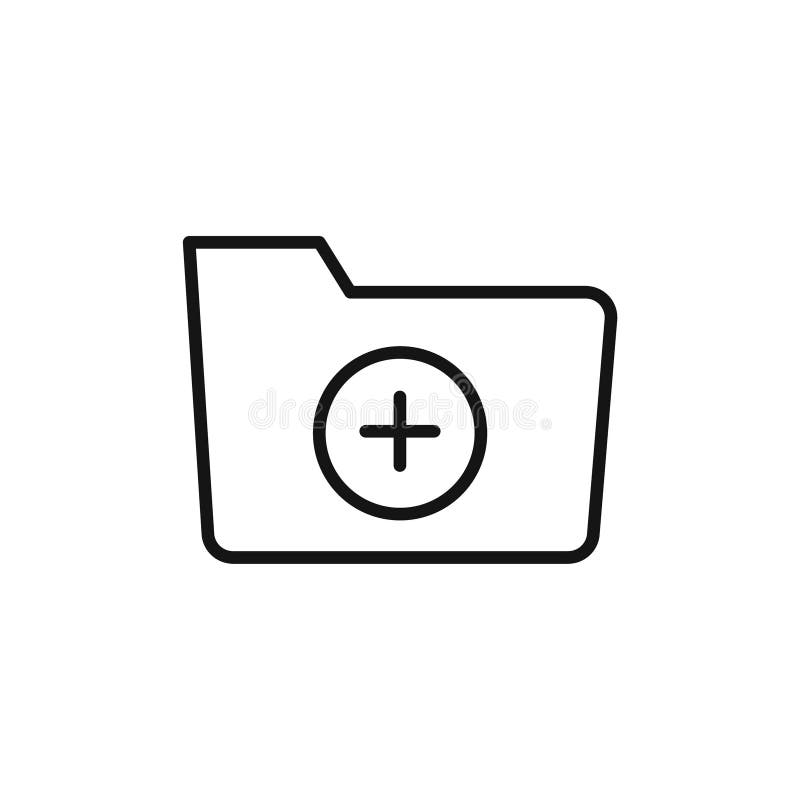Create New Folder Icon Ideal for Digital Organization Stock Vector ...