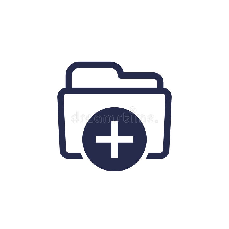 Create New Folder Icon, Vector Stock Vector - Illustration of folder ... Create New Folder Icon, Vector Stock Vector - Illustration of folder ...