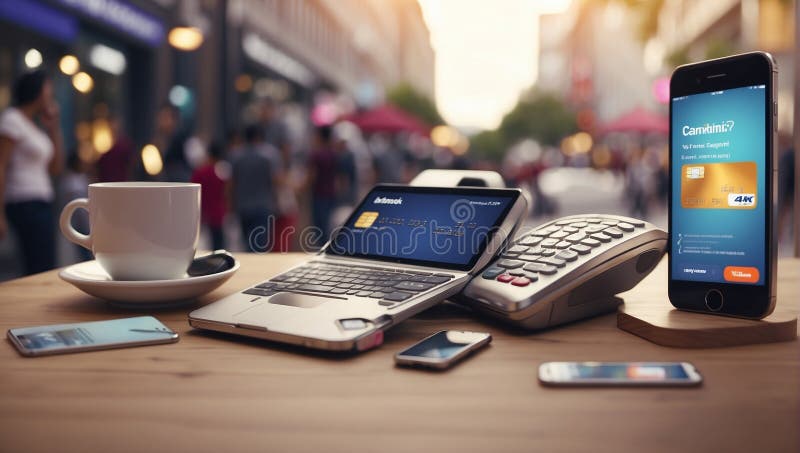Banking Content Online and Mobile Payment Methods Stock Illustration ...