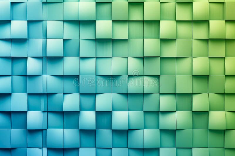 Create a Pattern of Squares with a Gradient of Blue and Green Colors ...