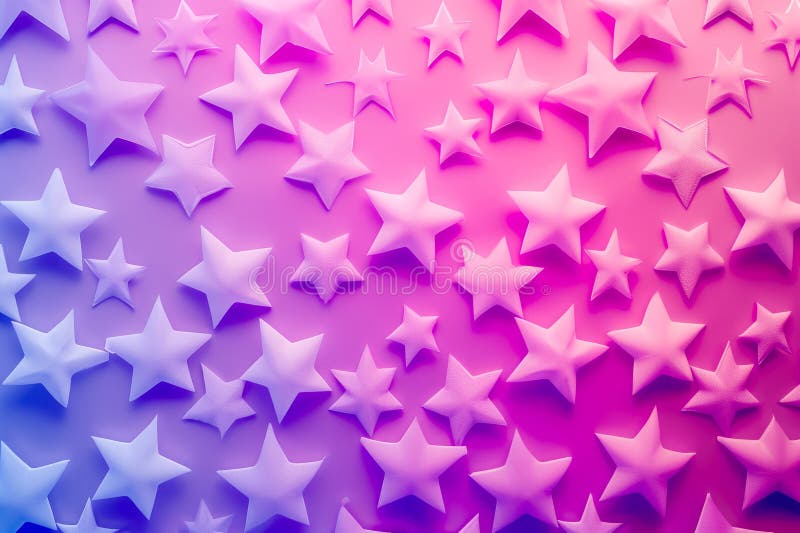 Create a Pattern of Stars with a Gradient of Pink and Purple Colors ...