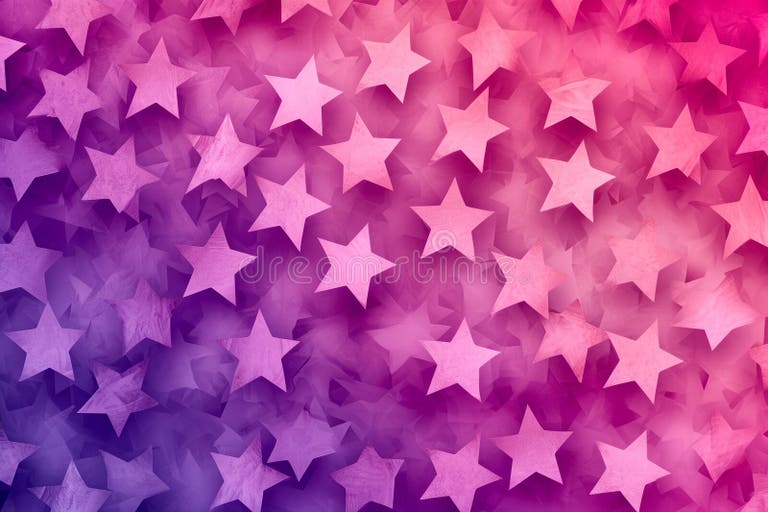 Create a Pattern of Stars with a Gradient of Pink and Purple Colors ...