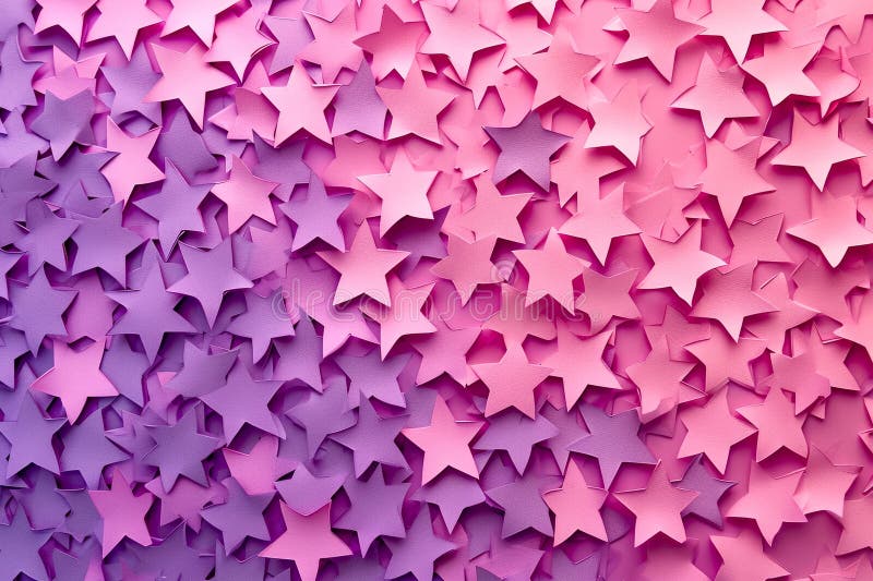 Create a Pattern of Stars with a Gradient of Pink and Purple Colors ...