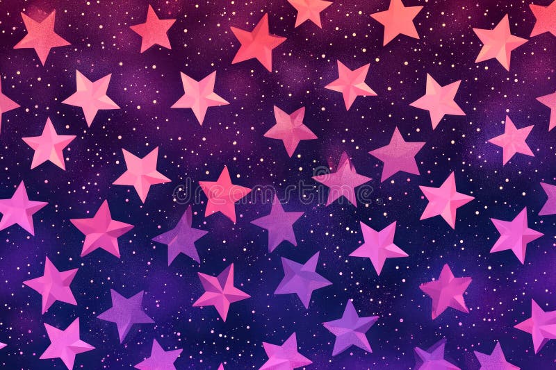 Create a Pattern of Stars with a Gradient of Pink and Purple Colors ...