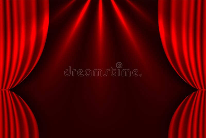 Create Perfect Club Atmosphere with Red Open Curtain Backdrop Stock ...