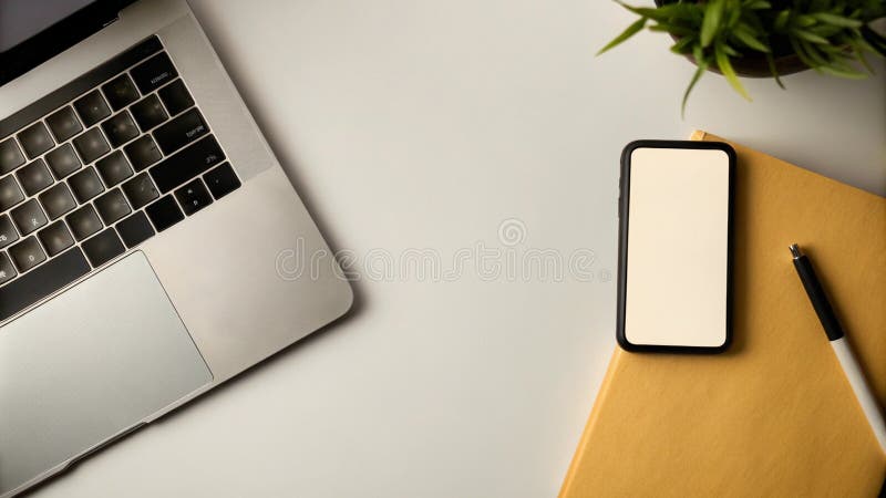 "Modern Laptop Setup Design for an Efficient Workspace" Stock Image ...