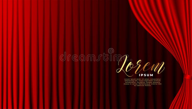 Create Perfect Theatrical Atmosphere with Red Textile Curtain Banner ...